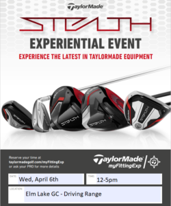 TaylorMade Fitting/Demo Day - Reschedule Day - Elm Lake